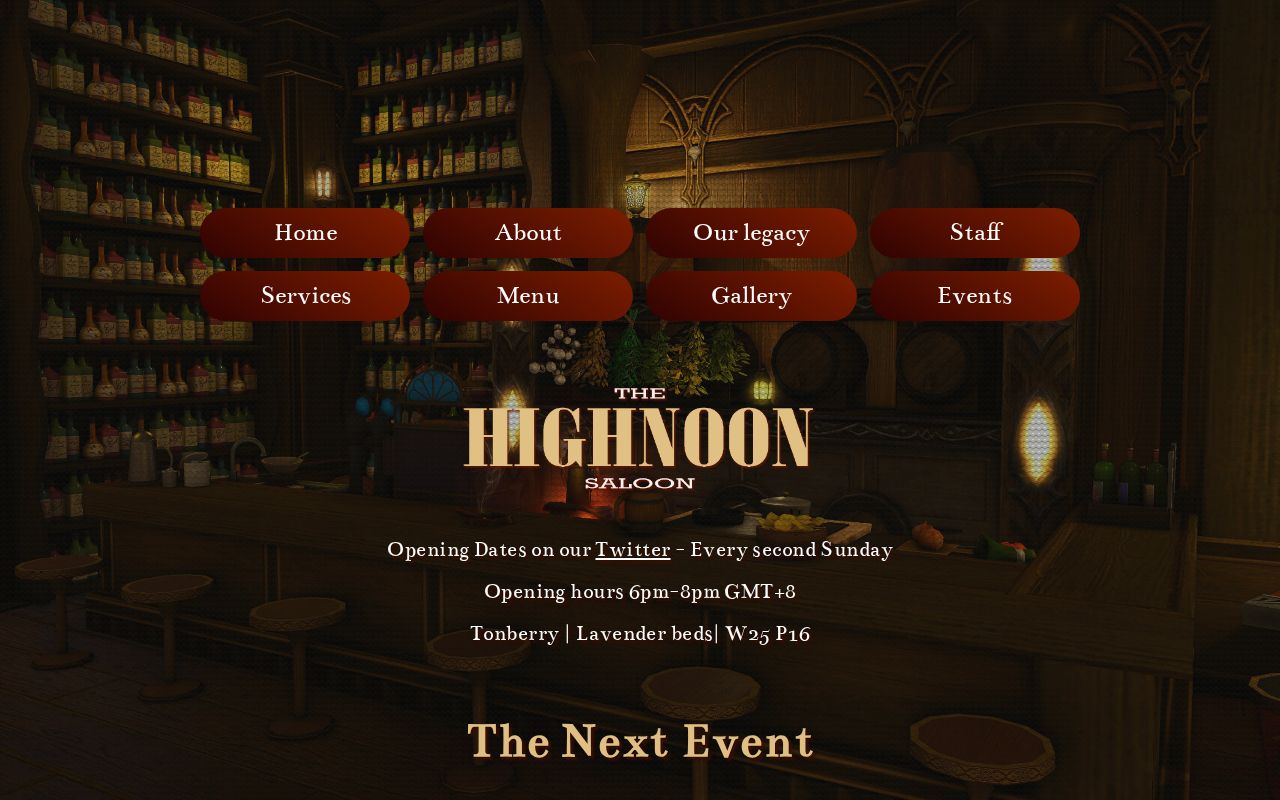 Highnoon Saloon Main Page